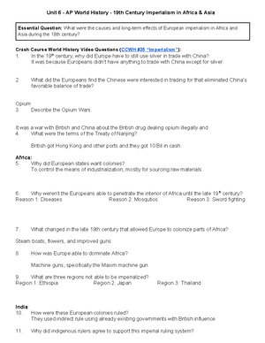 Unit 4 - Reading Guide - Unit 4: Transoceanic Interconnections Study ...