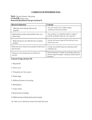 ECED 225 Short Science Activity Sheet - Short Science Activity Sheet ...