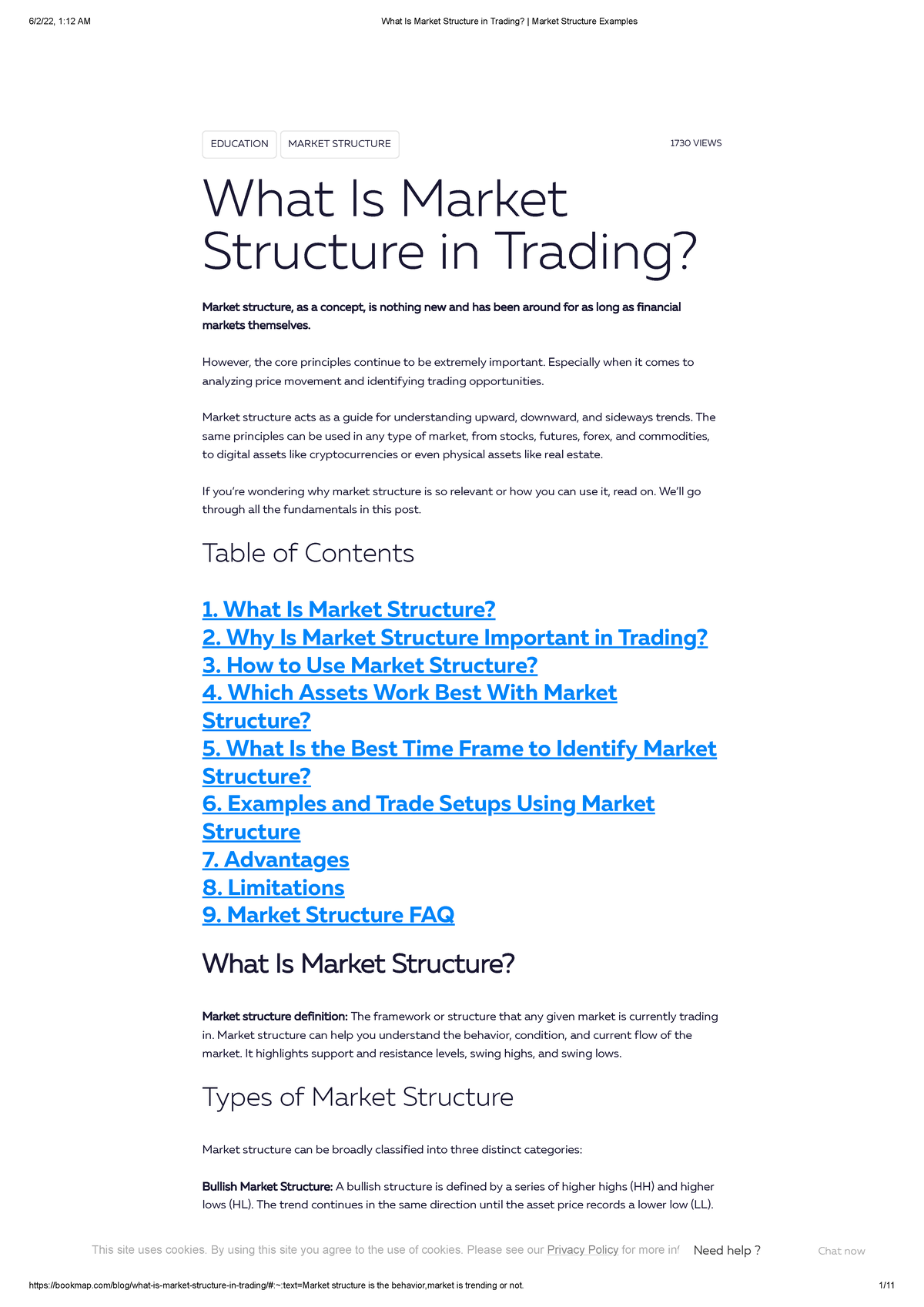 What Is Market Structure in Trading Market Structure Examples ...