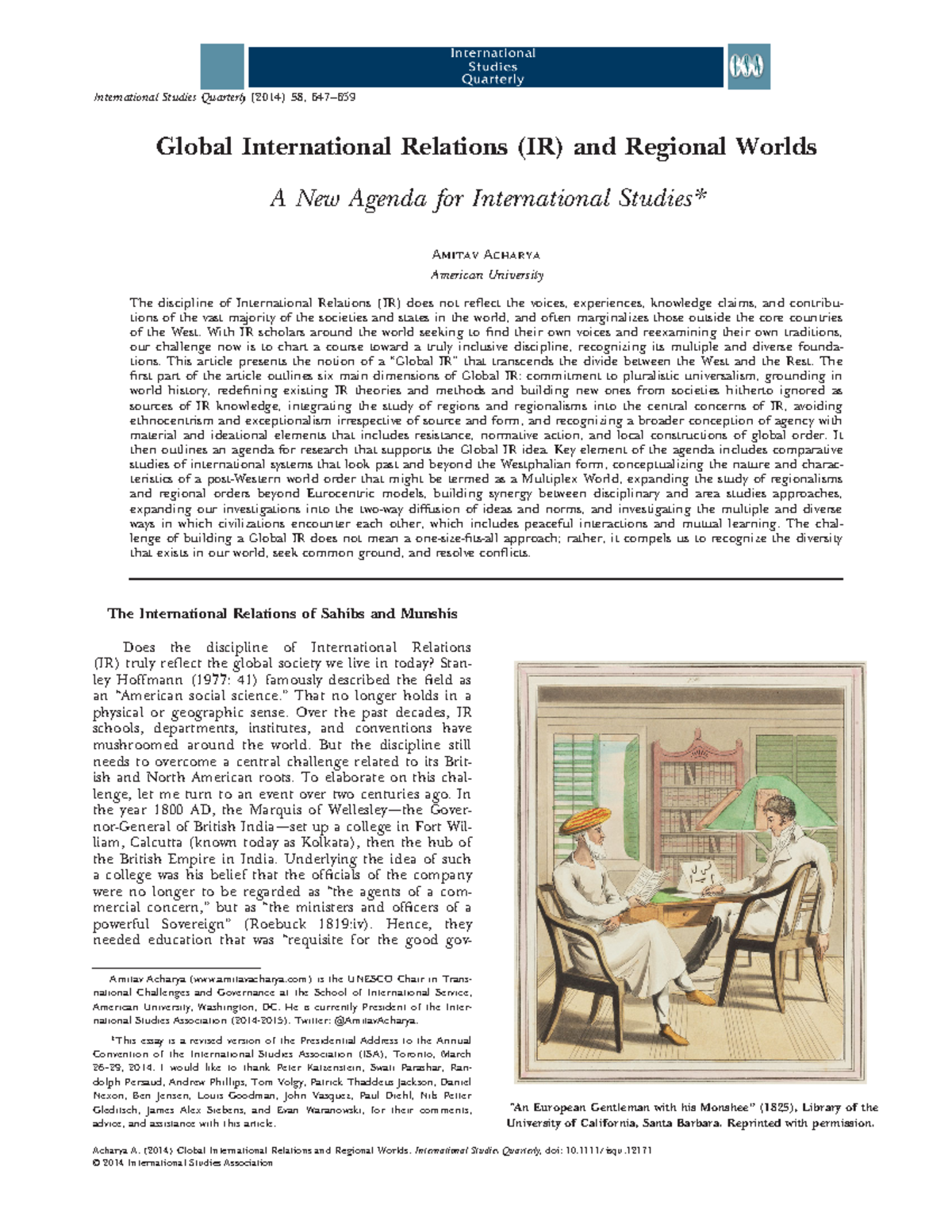 [Semana 3] Global International Relations (IR) A New Agenda - Global ...