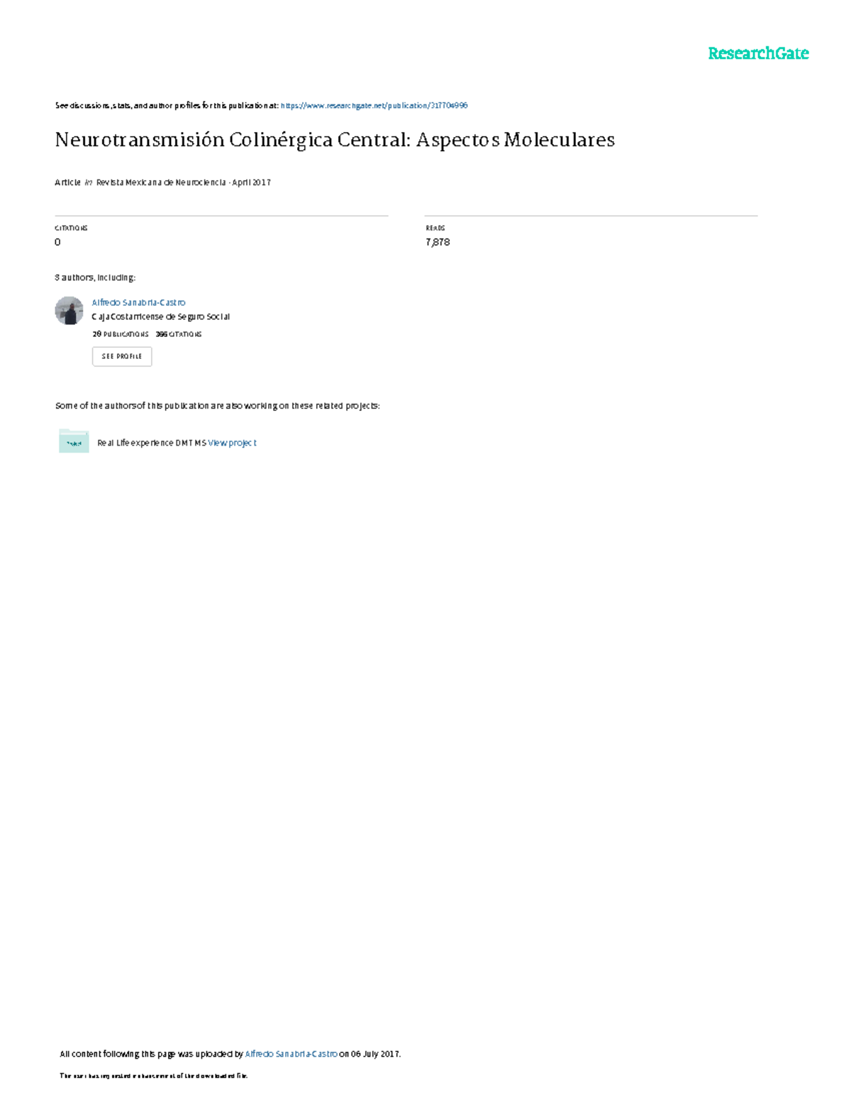 Rev Mex Neu 2017 182 76 87 R - See discussions, stats, and author profiles for this publication ...