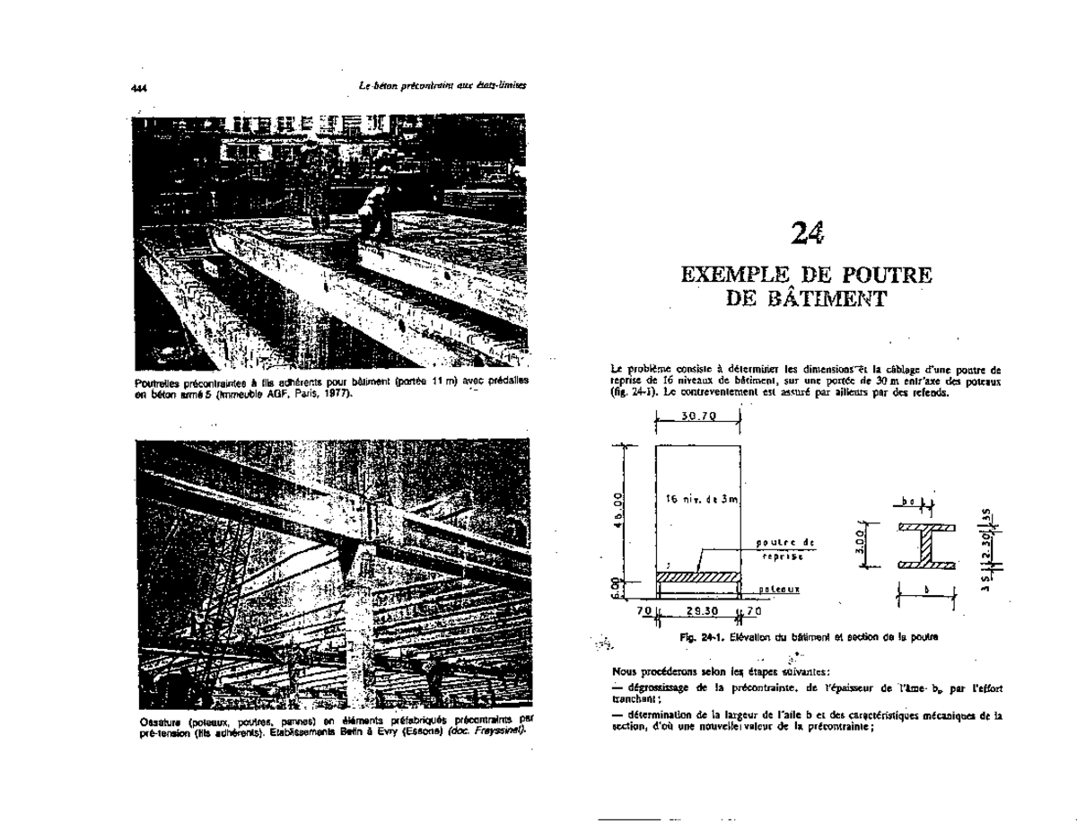 Exemple de poutre de batiment - Béton Précontrainte - Studocu