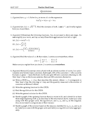 Calculus Problems - Practice - Table of Contents Preface vi © 1 Review ...