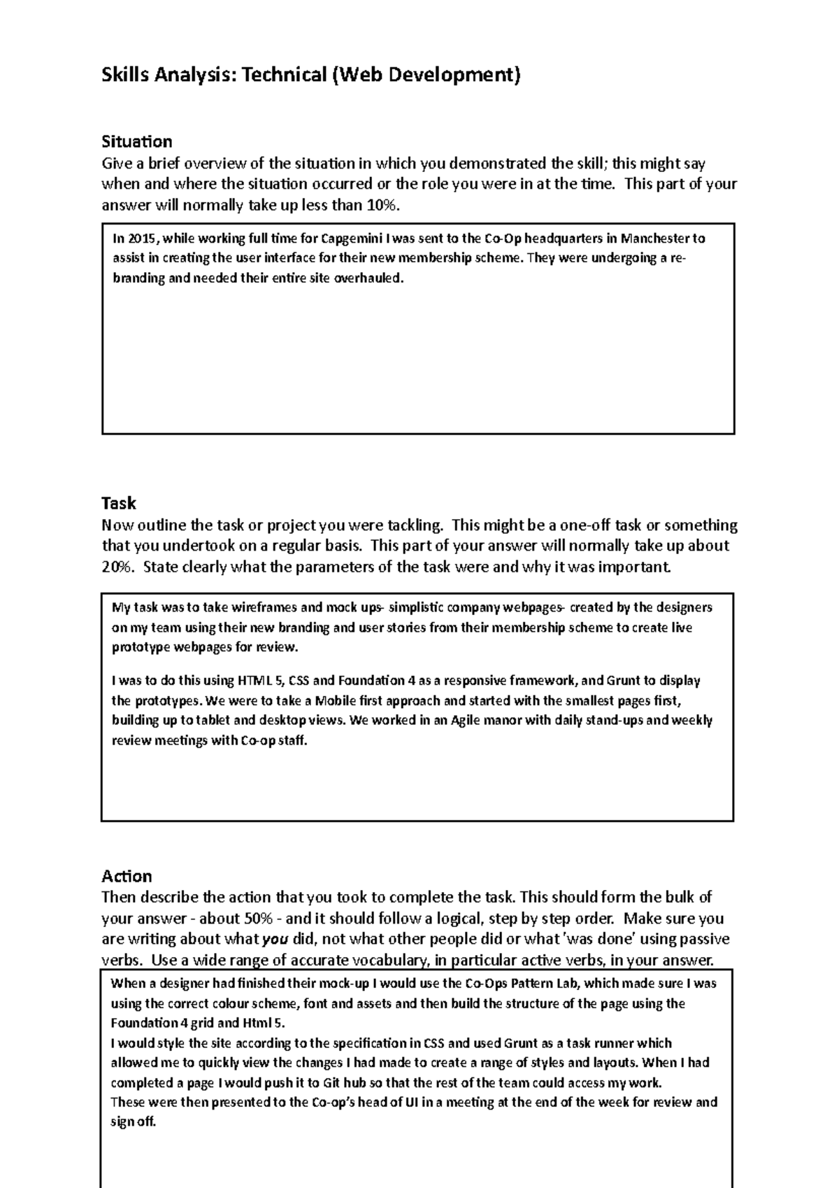 Aaron Greenskillsanalysis 1 - Skills Analysis: Technical (Web ...