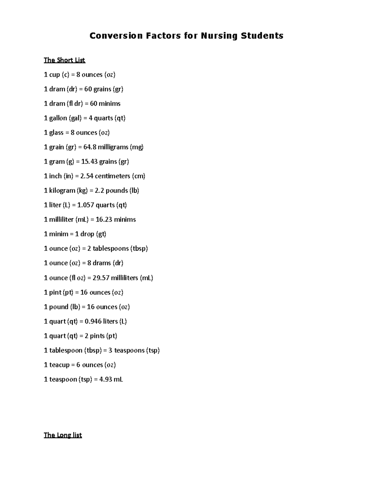 Conversion Factors It s Good Conversion Factors For Nursing conversion-factors-it-s-good-conversion-factors-for-nursing