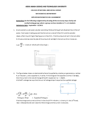 Maths 1 - Mathematics Assignment - Mathematics for management ...