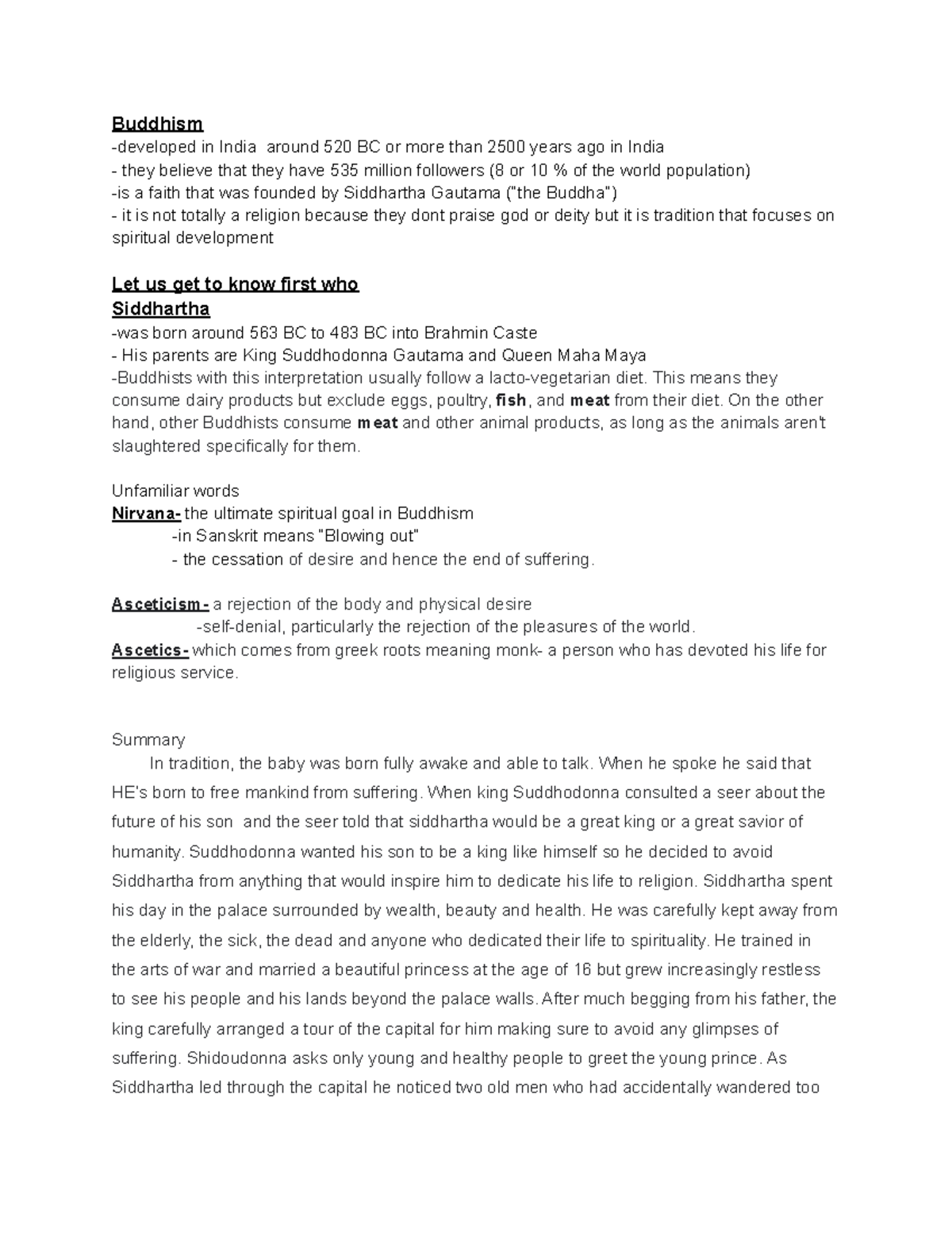 Buddhism Report - Buddhism -developed in India around 520 BC or more ...