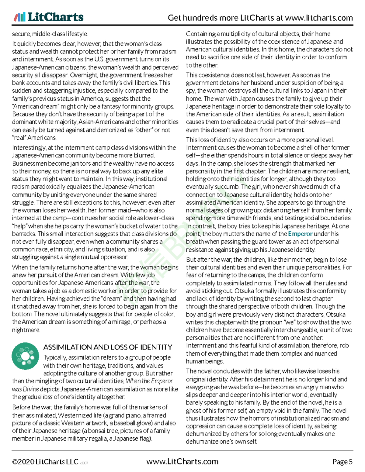 When-the-Emperor-was-Divine-Lit Chart 5 - secure, middle-class ...