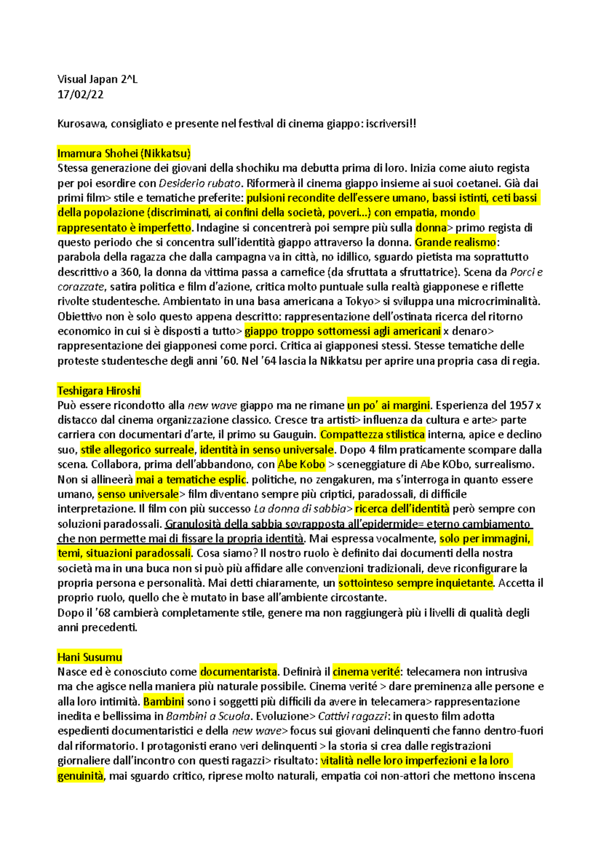 Backup di VJ2^L - Appunti in riassunto della seconda lezione di visual japan. - Visual Japan 2^L ...