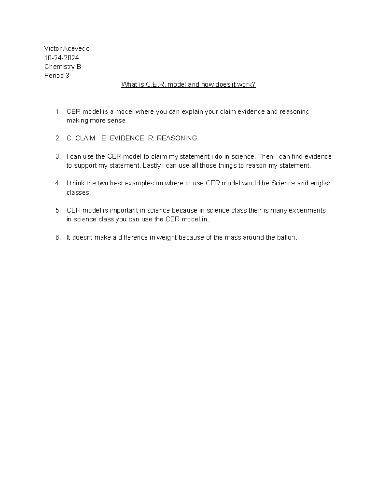 What is C.E.R model and how does it work - Victor Acevedo 10-24 ...