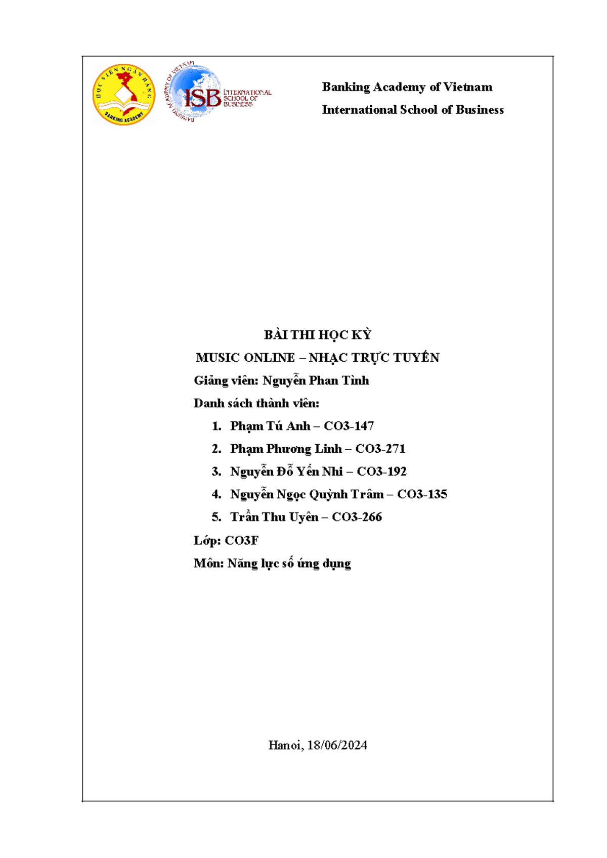 Nhạc trực tuyến - caster moall - Banking Academy of Vietnam ...