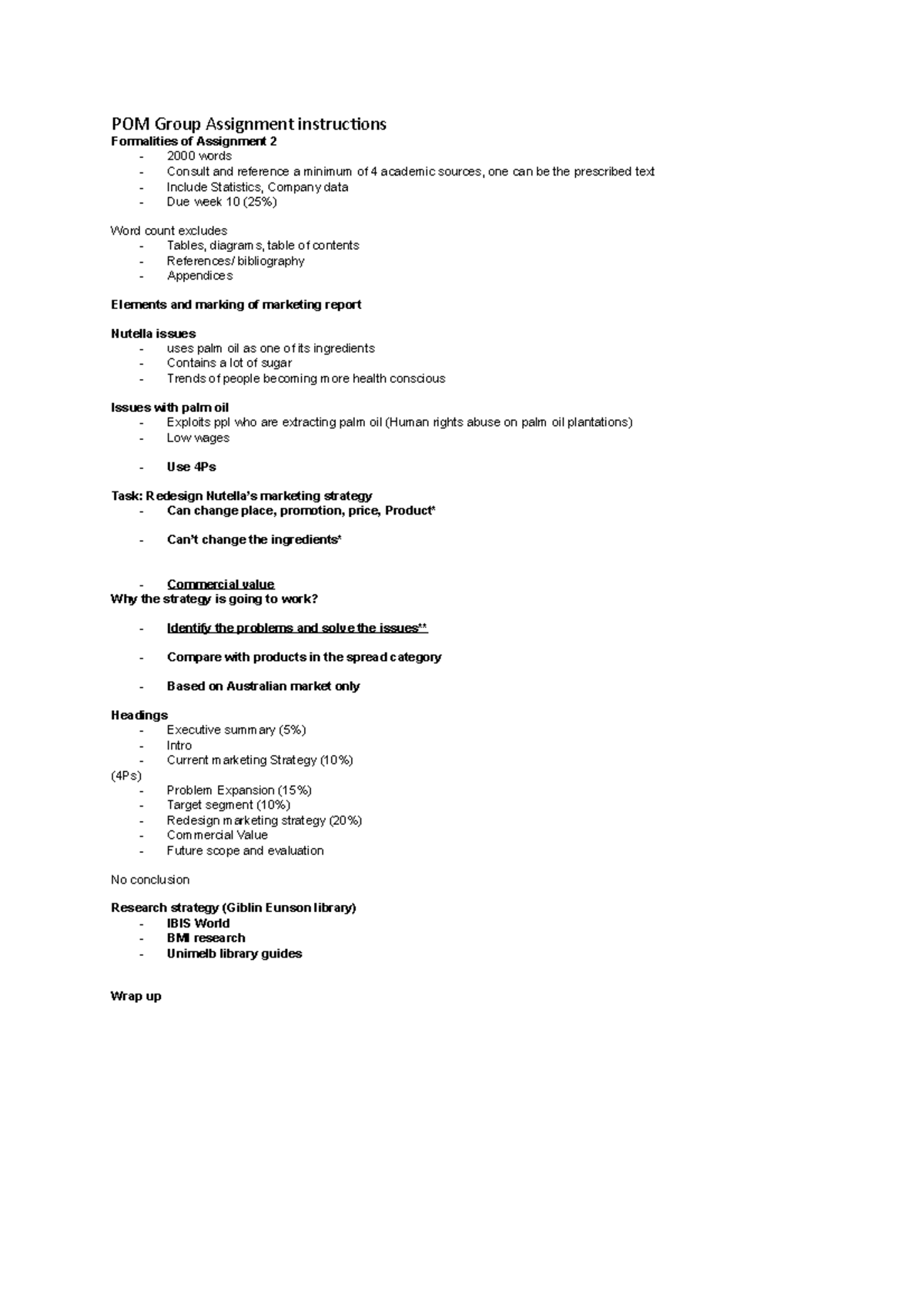 POM Group Assignment instructions - POM Group Assignment instructions ...