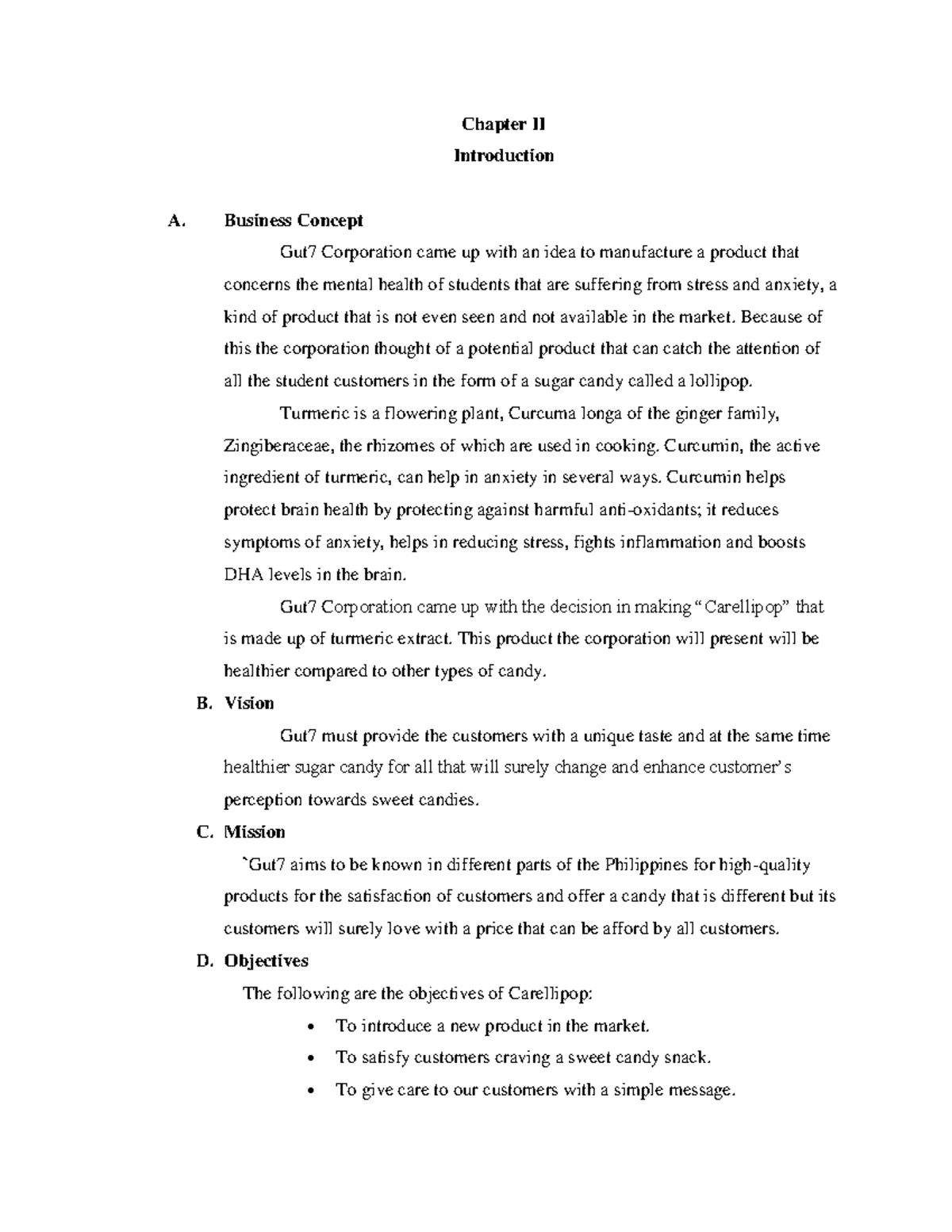 Chapter II entrep - Chapter II Introduction A. Business Concept Gut7 ...