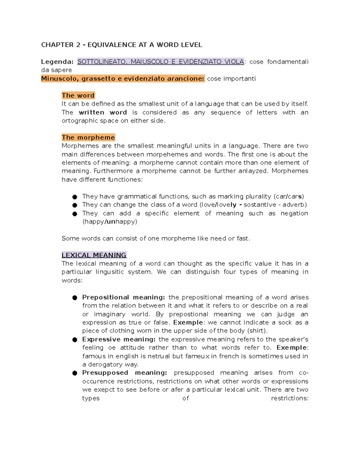 Chapter 2 - Equivalence AT A WORD Level - CHAPTER 2 - EQUIVALENCE AT A WORD LEVEL Legenda: - Studocu