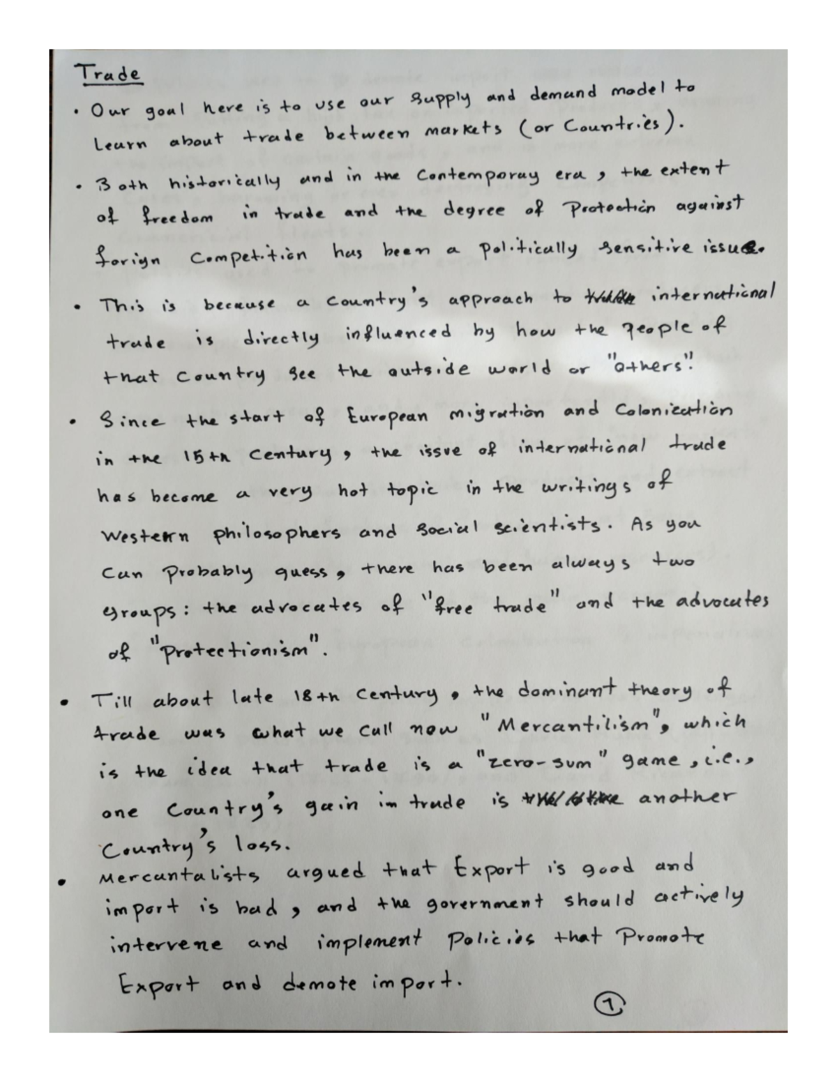 8 Trade - part 1 - History and Mechanincs - ECO 201 - Studocu