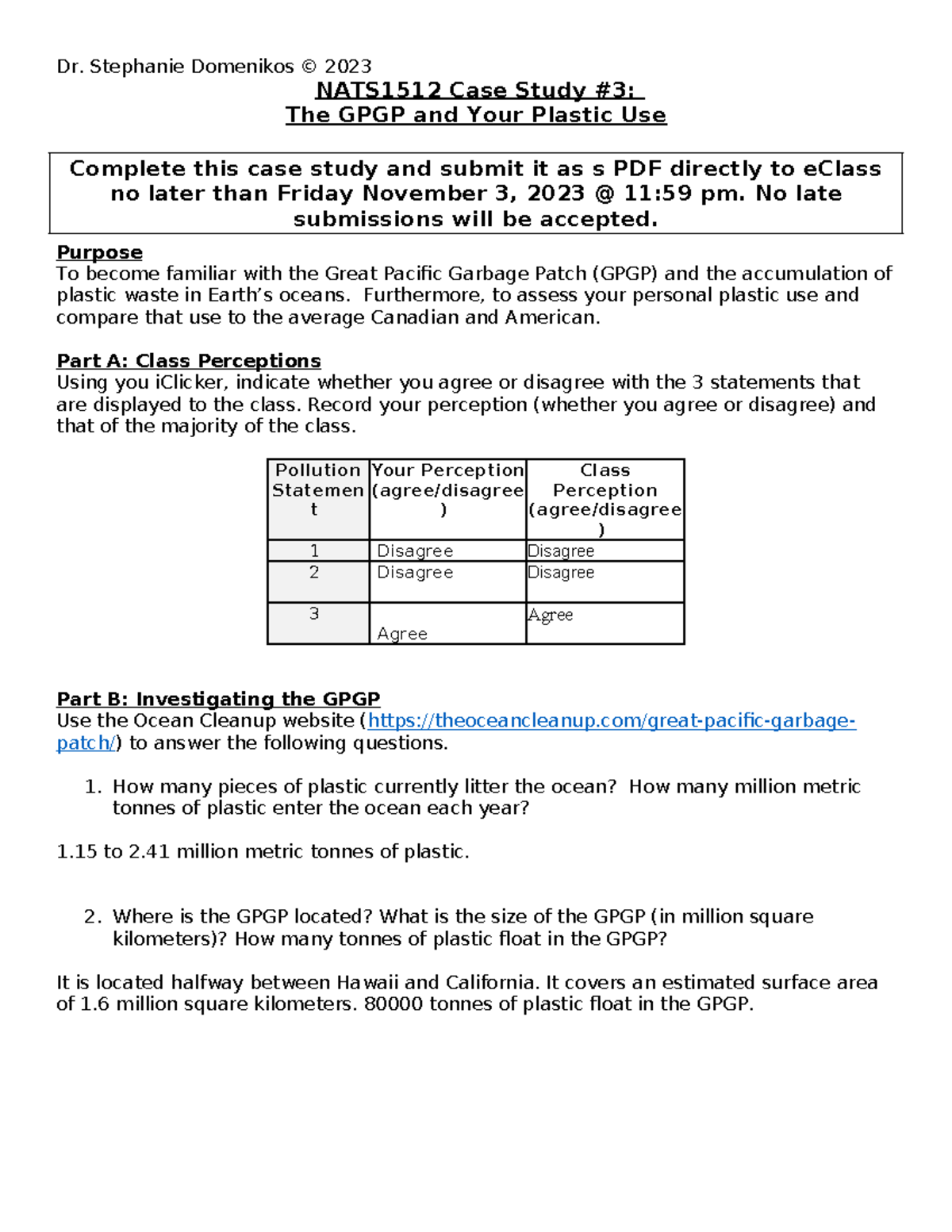NATS1512 GPGP Case Study - Dr. Stephanie Domenikos © 2023 NATS1512 Case ...
