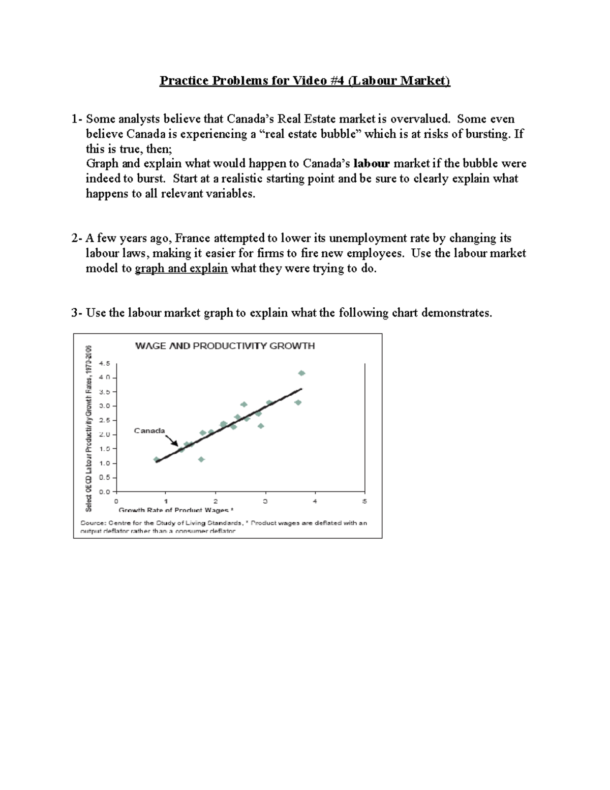Macro Problems Video 4 Labour Mk - Practice Problems for Video #4 ...