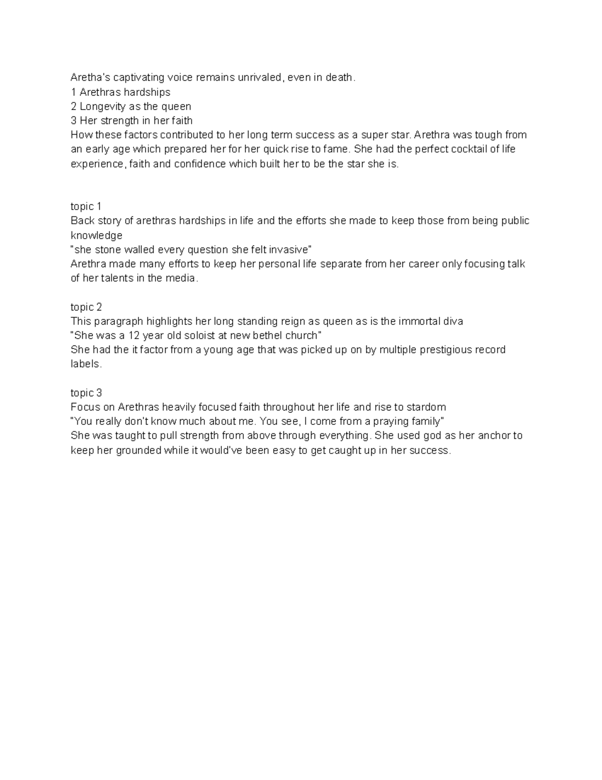 Aretha outline - Aretha’s captivating voice remains unrivaled, even in ...