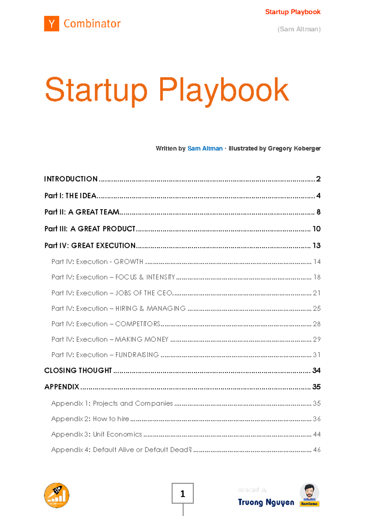 Startup Playbook Y combonator - (Sam Altman) Startup Playbook ...