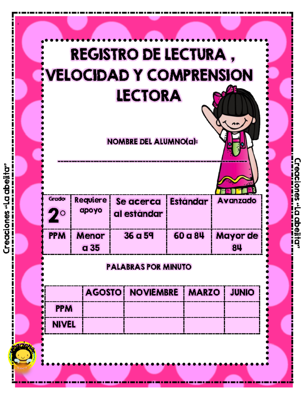 2o Registro DE Lectura Y Velocidad Y Comprension Lectora - REGISTRO DE ...