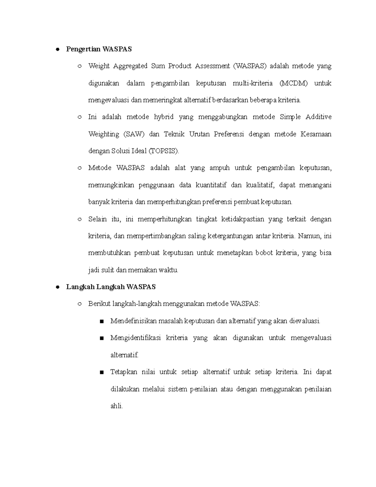 Waspas (Weight Aggregated Sum Product Assesment) - Pengertian WASPAS ...