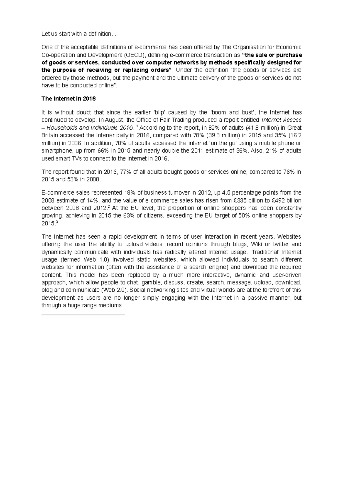 E And M Commerce Introduction Let Us Start With A Definition One