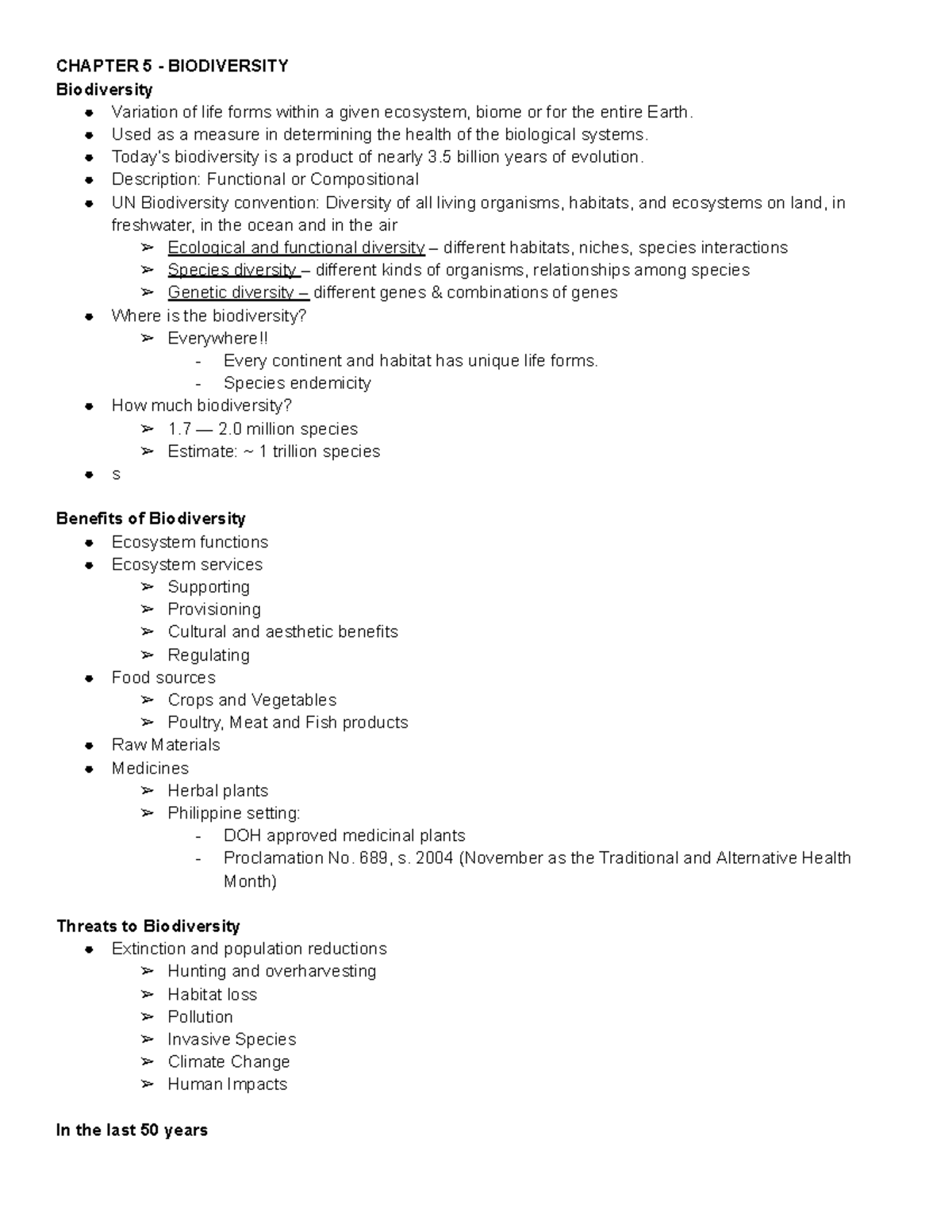 Biodiversity - this lecture tackles about the diversity of the ...