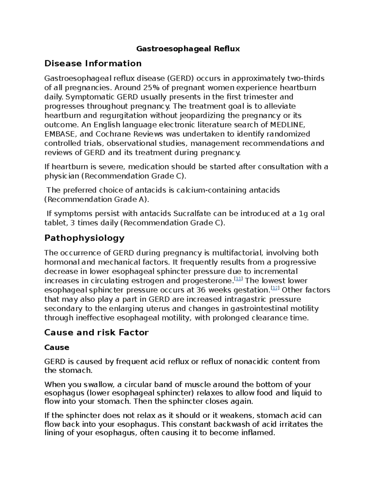 Gastroesophageal Reflux - Gastroesophageal Reflux Disease Information ...