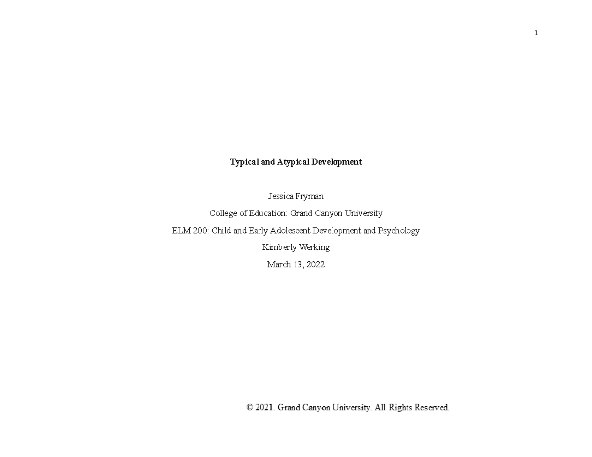 ELM-200-T3-Typical And Atypical Development - Typical and Atypical ...
