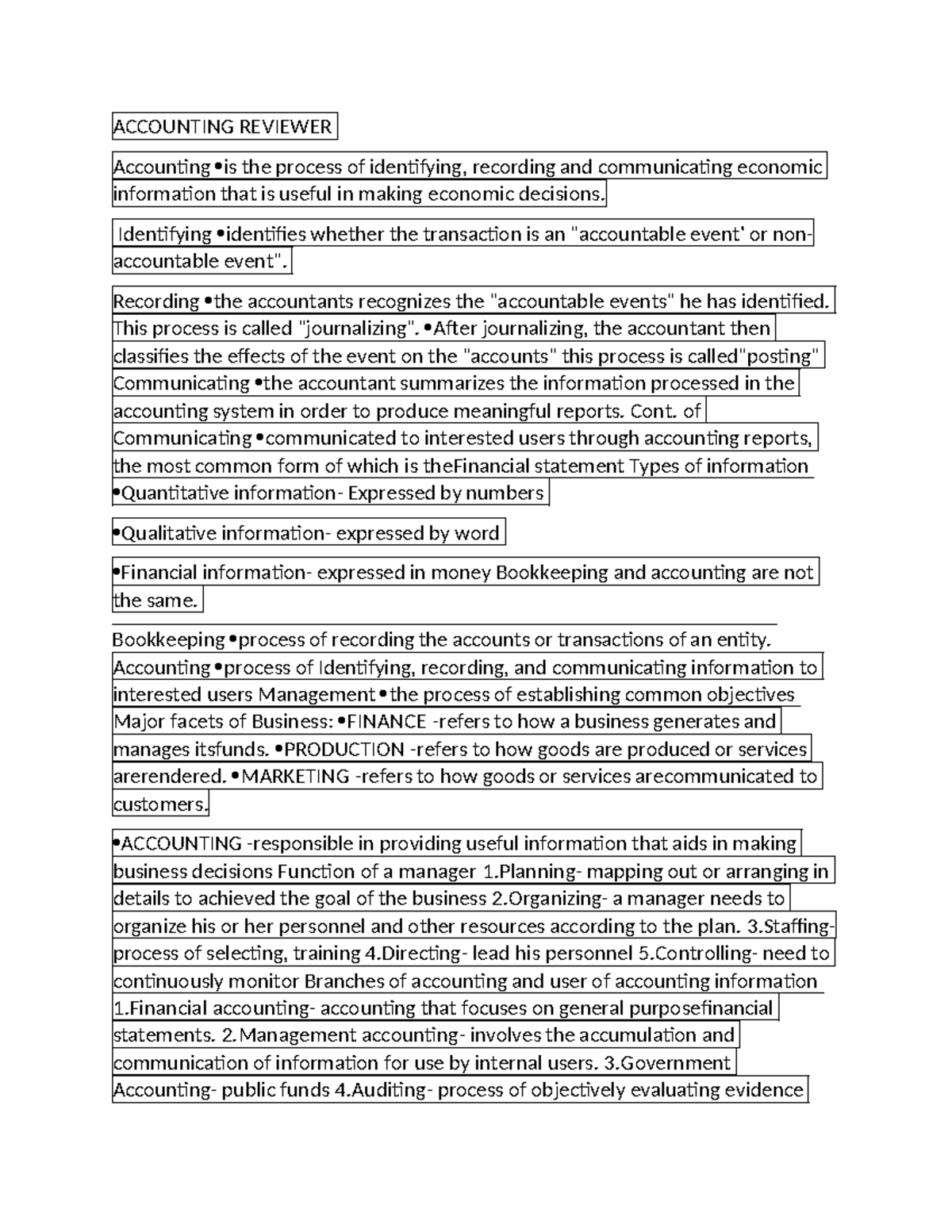 Accounting Reviewer - Summary BS in Accountancy - ACCOUNTING REVIEWER ...