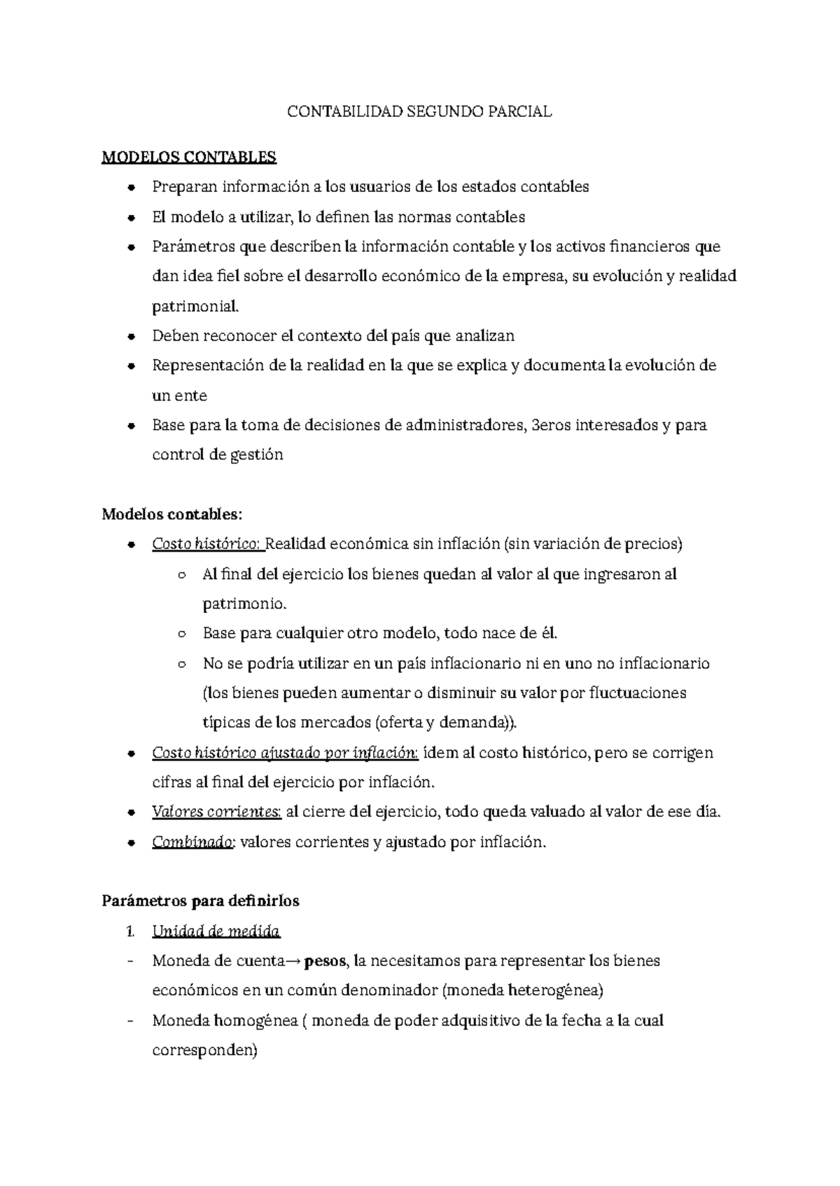 Contabilidad Segundo Parcial - CONTABILIDAD SEGUNDO PARCIAL MODELOS CONTABLES Preparan ...