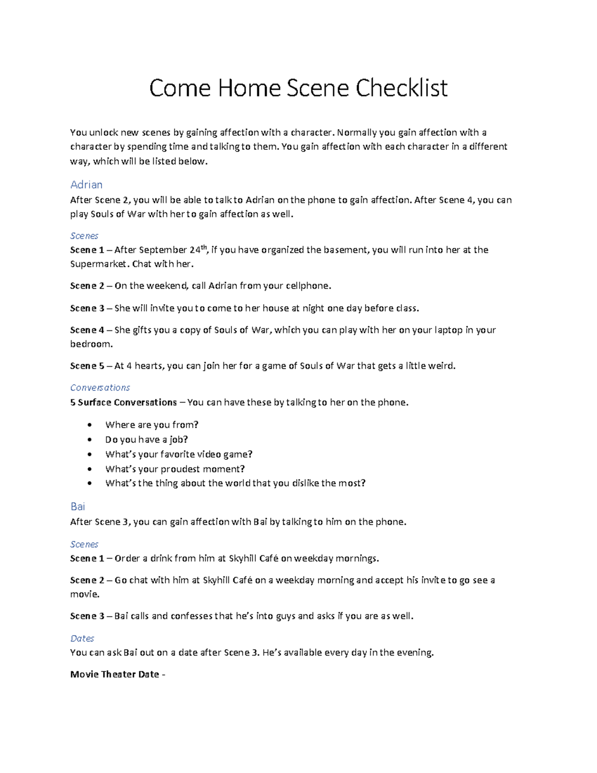Come Home Walkthrough 2 - Come Home Scene Checklist You unlock new ...