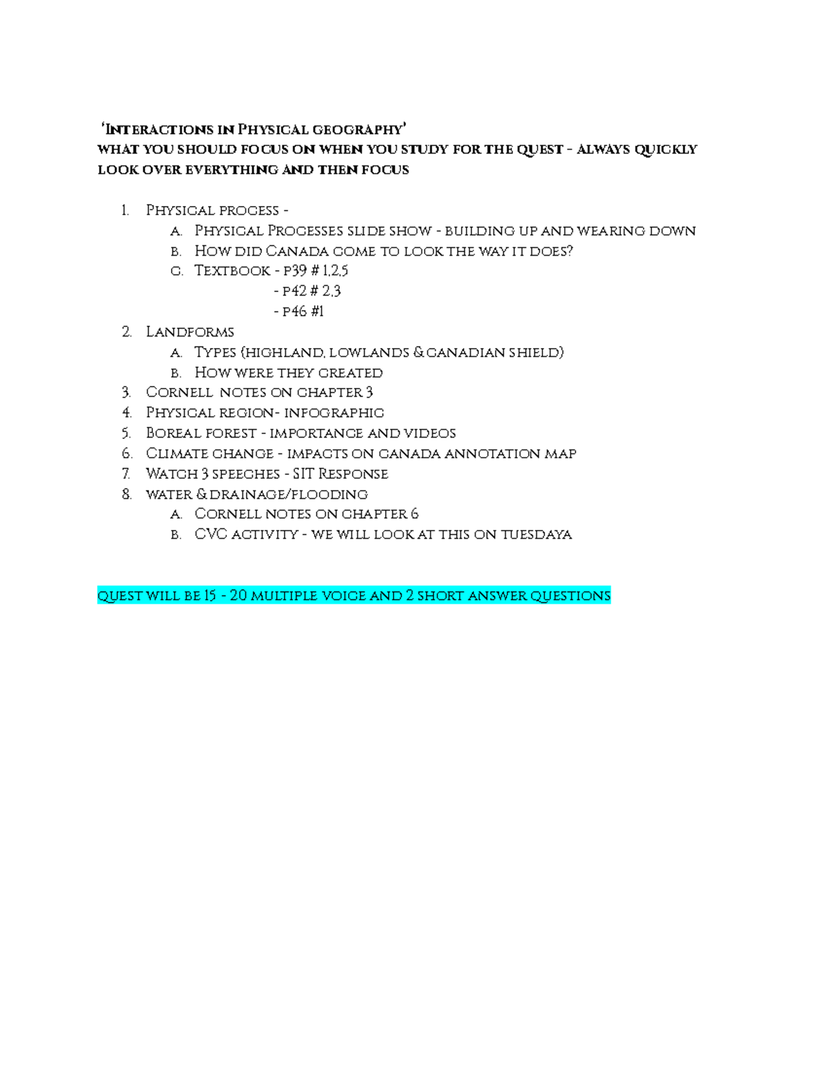 Interactions in Physical geography - ‘Interactions in Physical ...