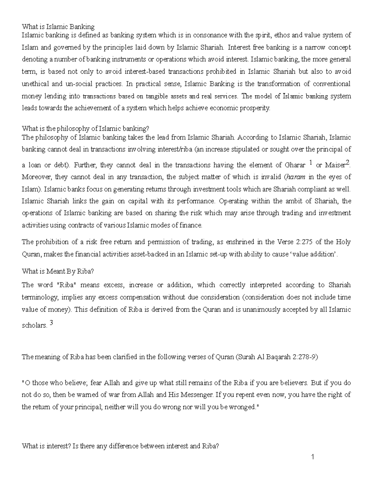 Islamic Banking - What is Islamic Banking Islamic banking is defined as ...