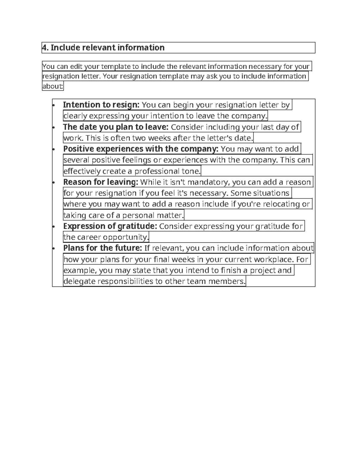 Docs - docs - 4. Include relevant information You can edit your template to include the relevant ...