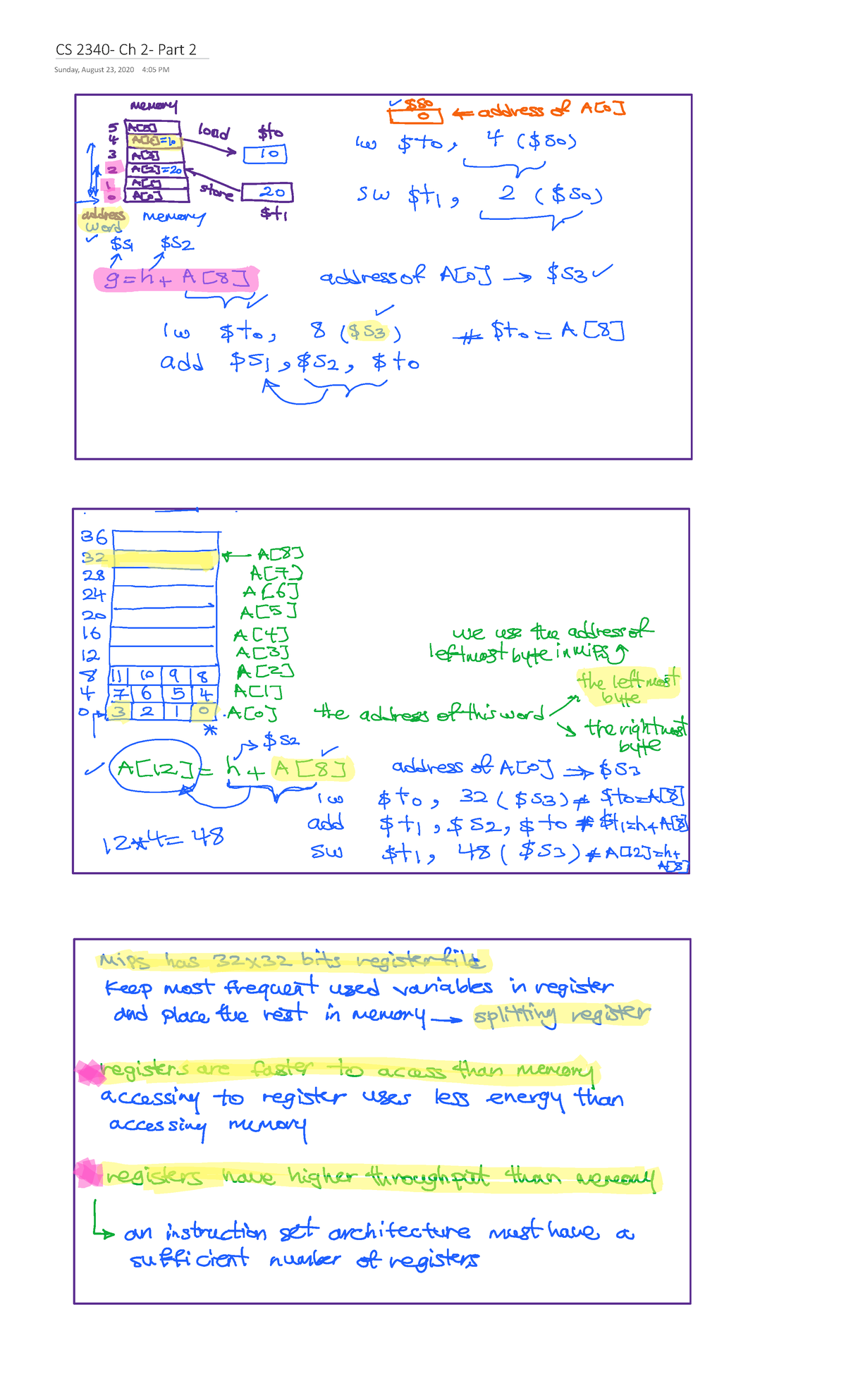 CS 2340- Lecture Notes- Ch 2- Part 2 - CS2340 - CS 2340- Ch 2- Part 2 ...