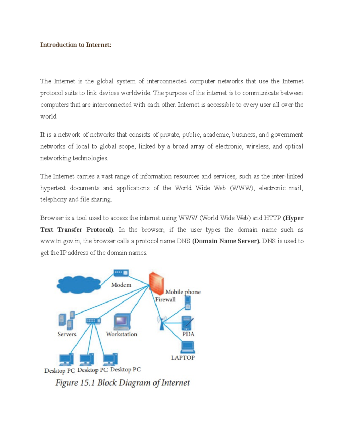 Introduction to Internet - The purpose of the internet is to ...
