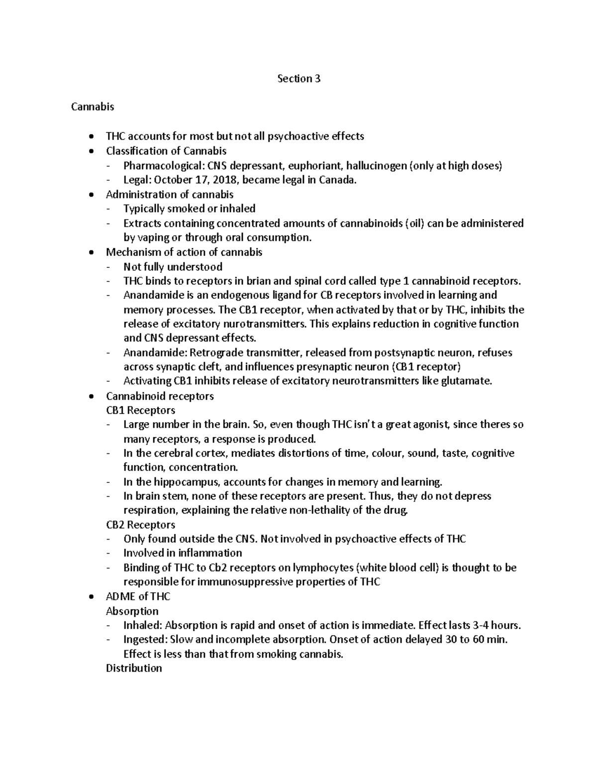 Pharm Module 3 Section 3 - Phar 100 - queensu - Studocu