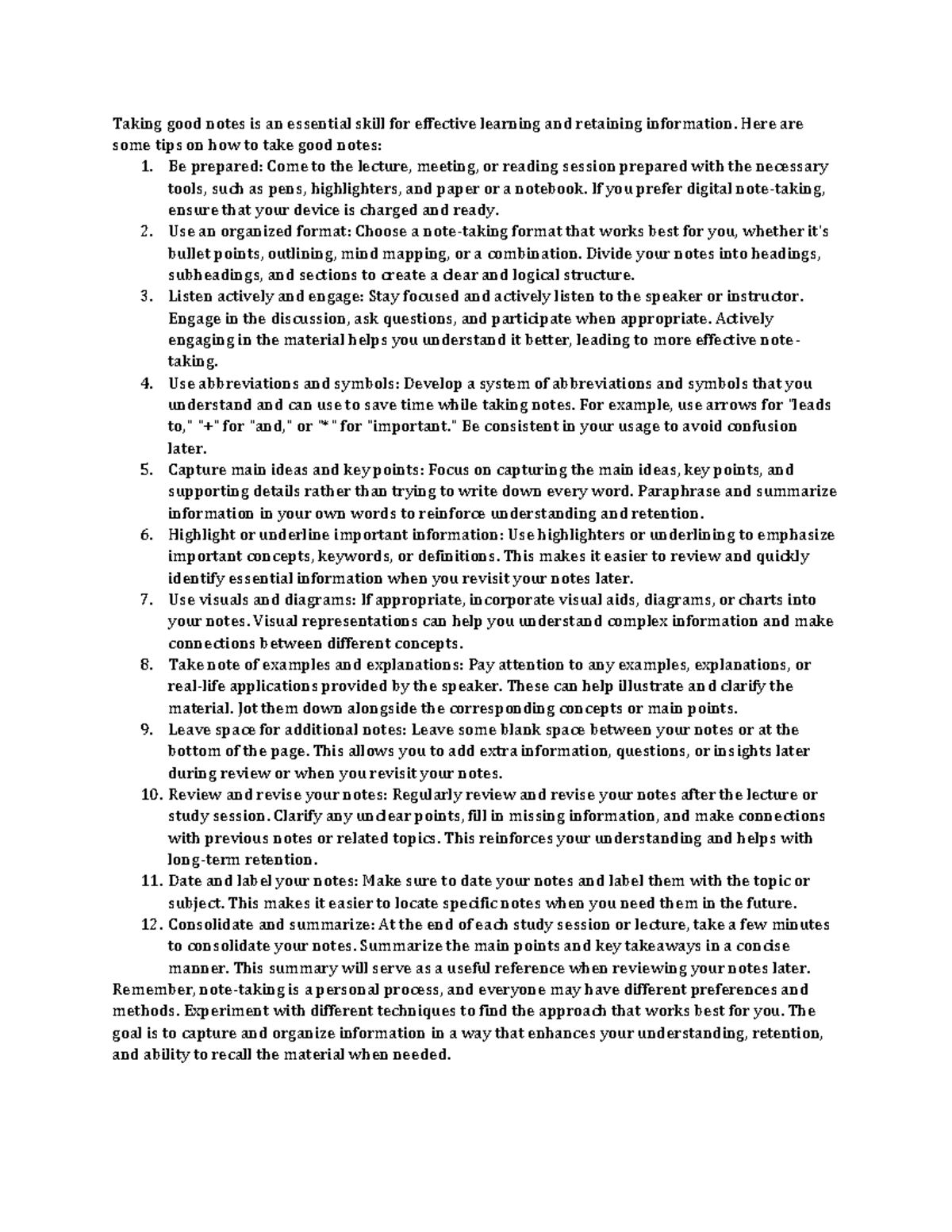 How to take good notes - Taking good notes is an essential skill for ...