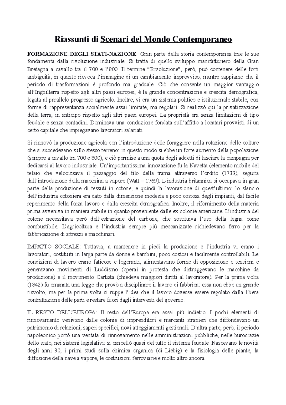Riass Tipo 2Montroni - ciao - Riassunti di Scenari del Mondo ...