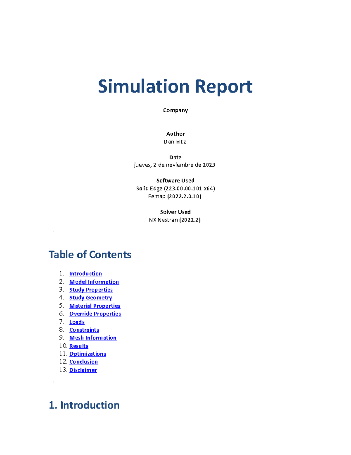 Pieza 3 Static Study 1 1 - estudio de materiales - Simulation Report ...