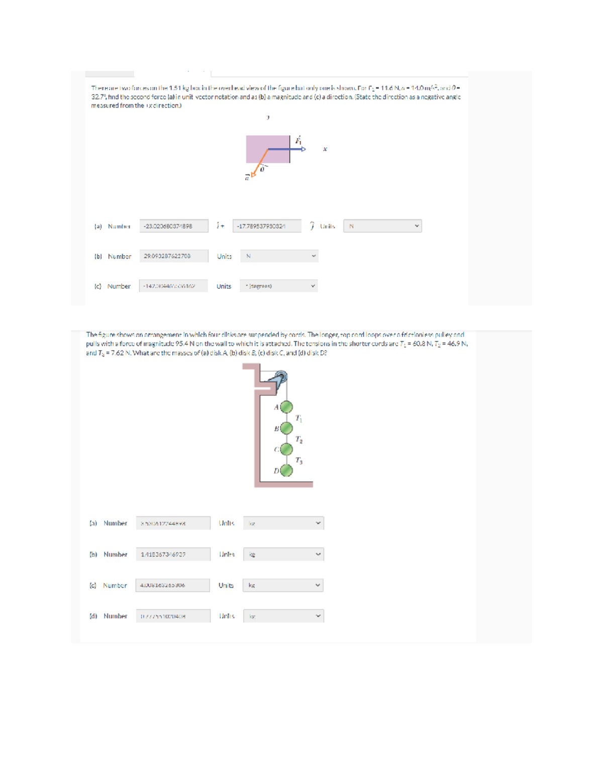 Doc1 - exercises from chapter 5 (force and motion) and 6 (force and ...