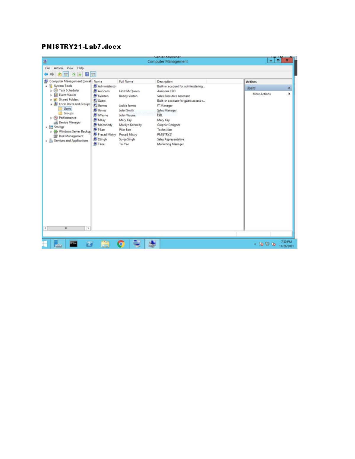 Pmistry 21-Lab7 - MST100 - Mst100 - PMISTRY21-Lab7 - Studocu