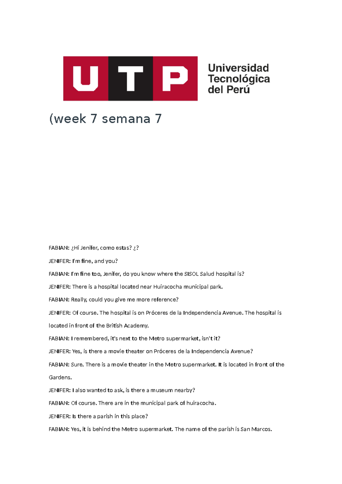 Aim33 - afafafa - (week 7 semana 7 FABIAN: ¿Hi Jenifer, como estas ...