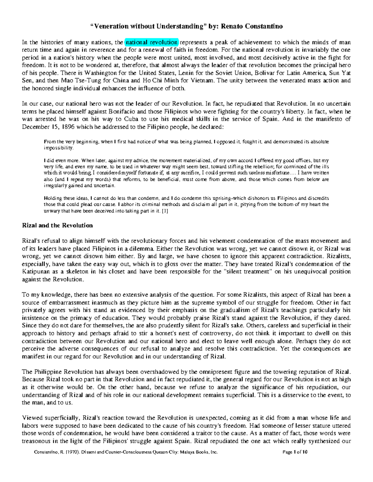 Veneration Without Understanding