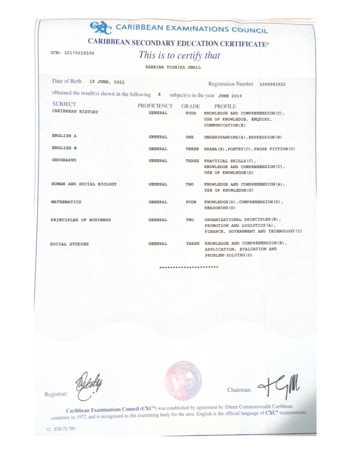 Caribbean Secondary Education Certificate® - CA CARIBBEAN EXAMINATIONS ...