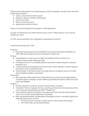 Class 10 - Lecture notes 10 - Tyson’s American Spartan Pages 1- Major ...