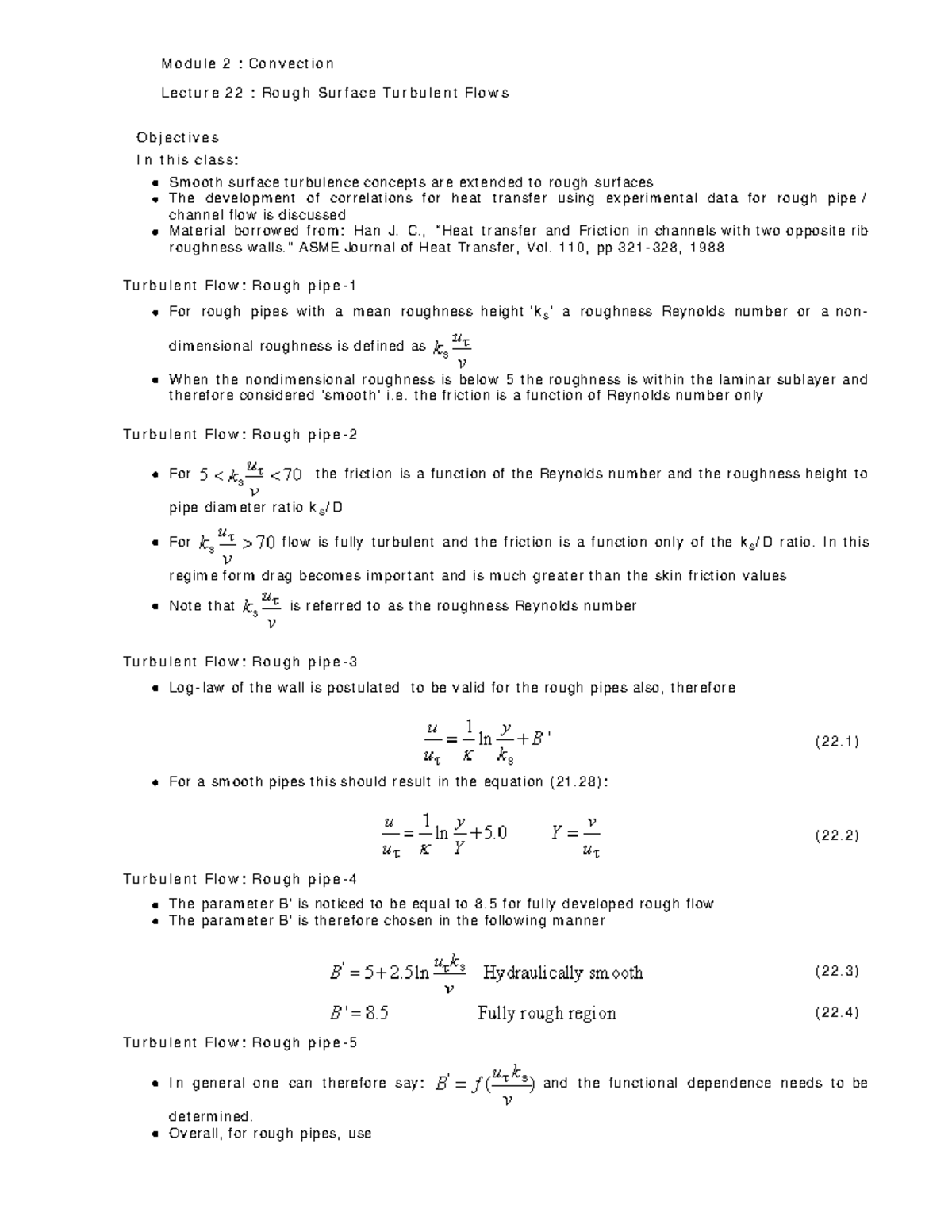 Lec22 - Heat and Mass Transfer - M o d u l e 2 : Co n v e c t i o n Le ...