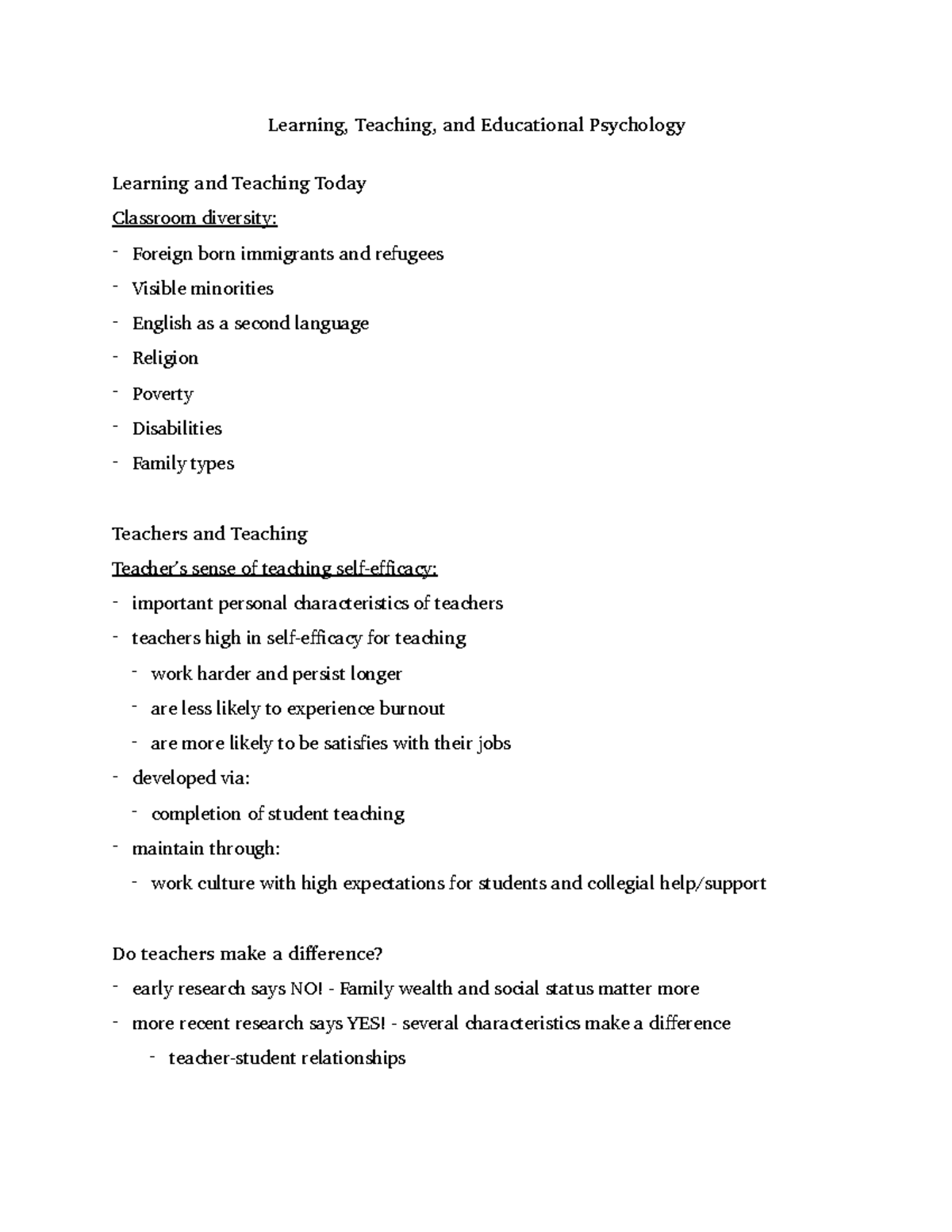Chapter 1 - Lecture notes 1 and beginning of 2 - Learning, Teaching ...
