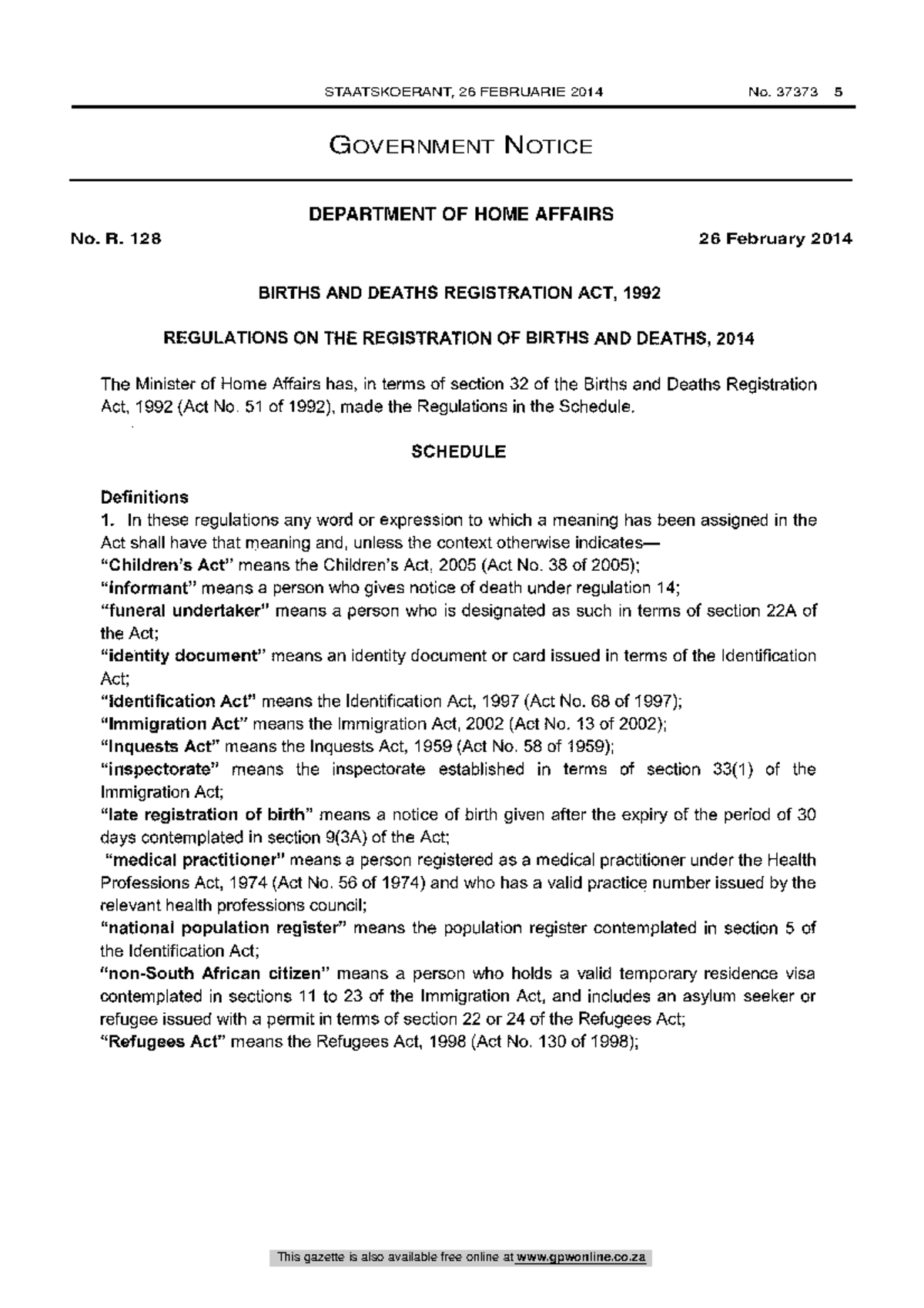 ACT - Official home affairs form used in the registration of births in ...